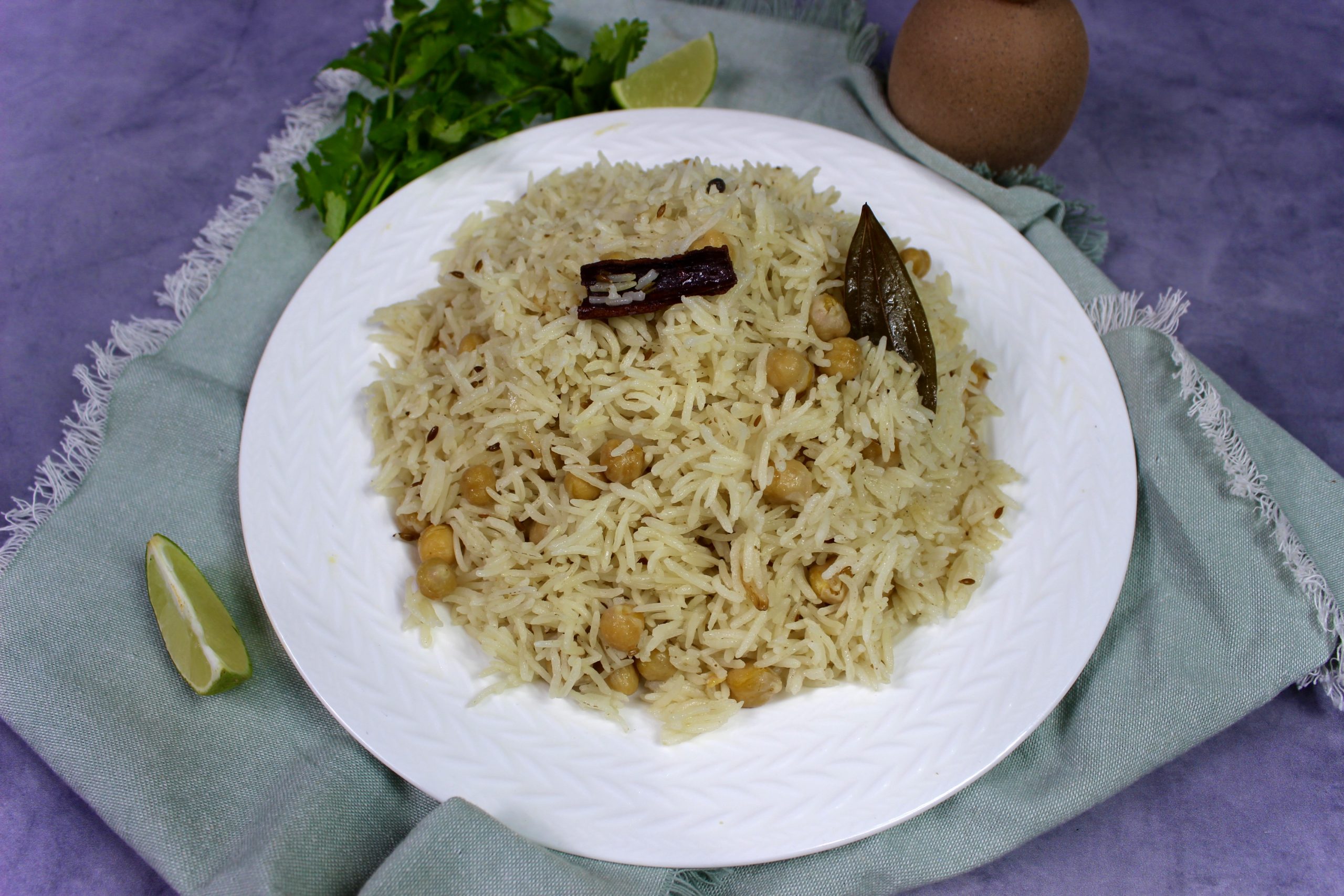 Simple Chana Pulao ( Chick Pea rice Pilaf) - Flavored By Fatima